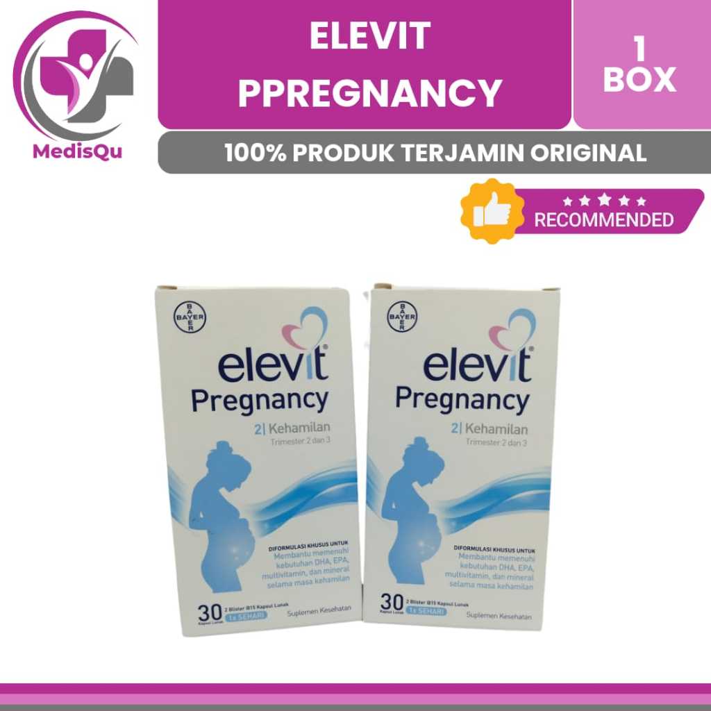 Jual ELEVIT PREGNANCY BOX ISI 30 KAPSUL LUNAK | SUPLEMEN KESEHATAN ...