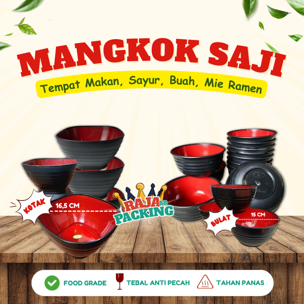 Jual Tempat Makan Mangkok Piring Plastik Melamin Wadah Mangkuk Saji ...