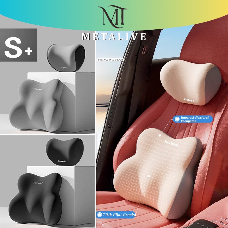 Jual METALIVE Bantal Leher Lumbar Mobil Sandaran Leher Punggung Bahan ...