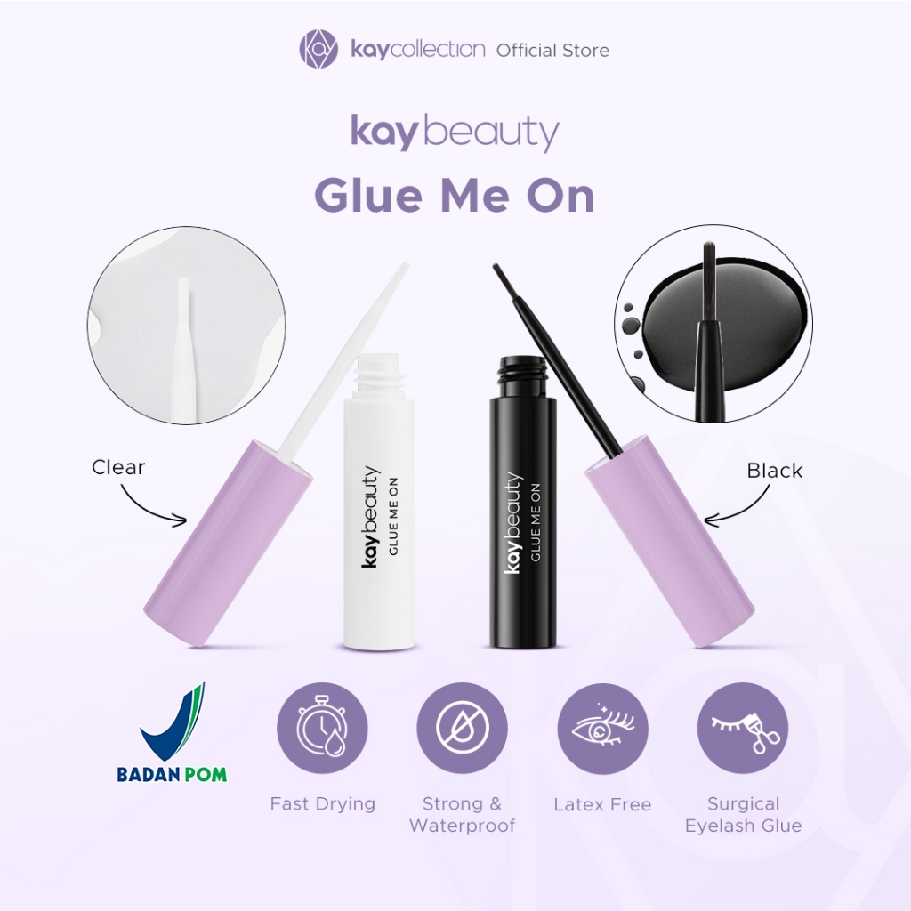 Jual KAY BEAUTY Glue Me On Eyelash Glue / Lem Bulu Mata BPOM / Lem Bulu ...