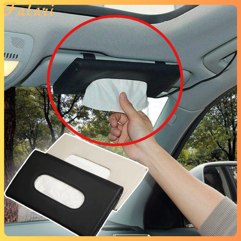 Jual Tempat Tisu Mobil Kotak Tissue Gantung Car Sun Visor Jepit PU ...