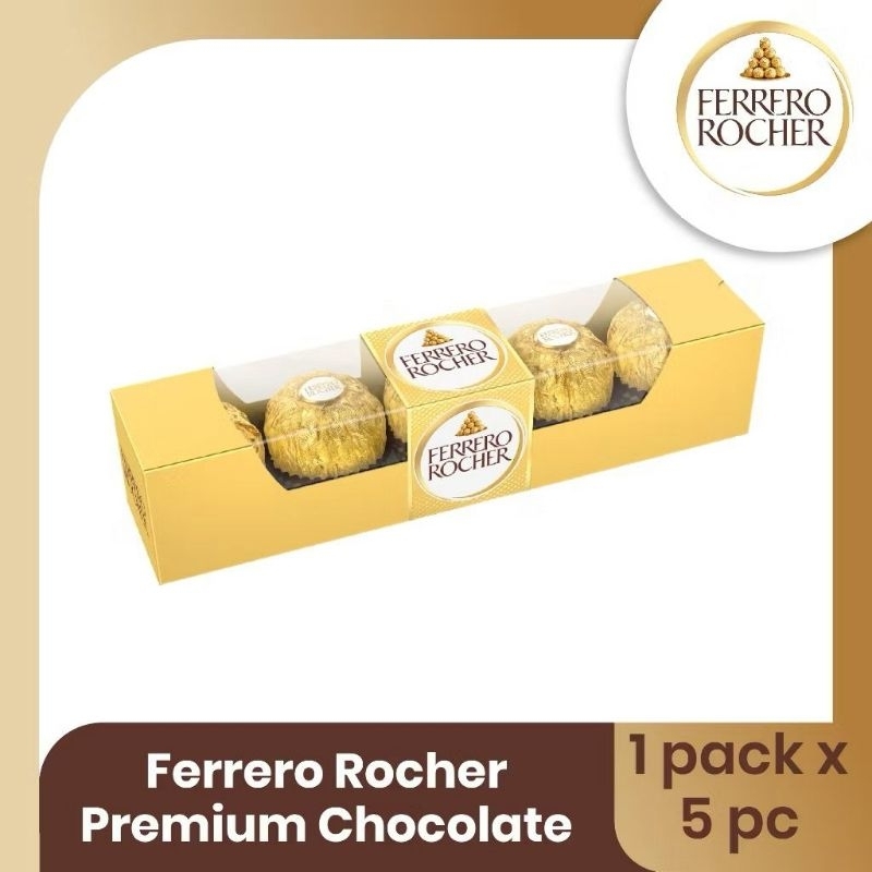 Jual Ferrero Rocher Premium Chocolate Isi 5 pcs | Shopee Indonesia