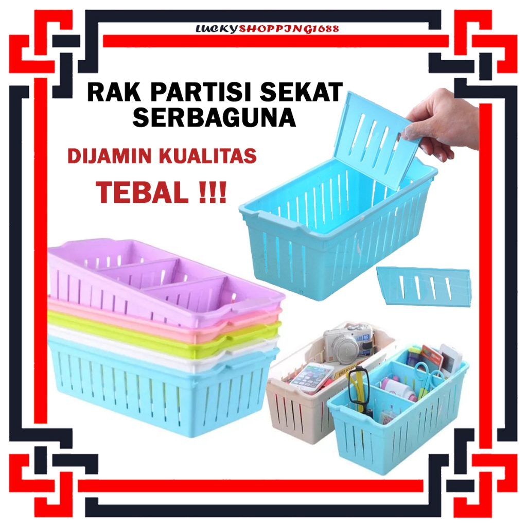 Jual LS Rak Partisi Sekat Serbaguna Rak Plastik Partisi Rak 3 Sekat ...