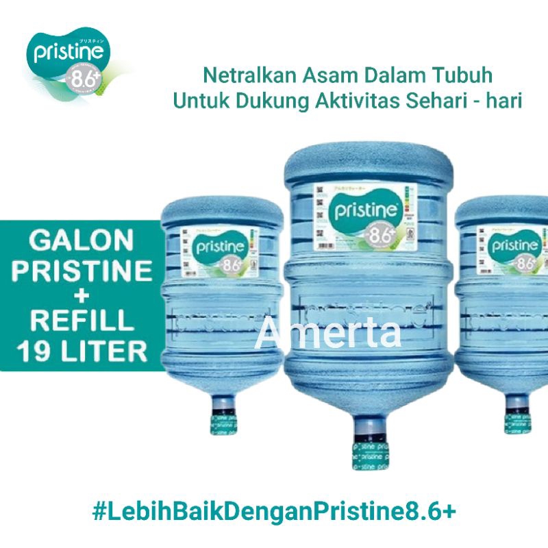 Jual PRISTINE GALON + ISI 19 L | Shopee Indonesia