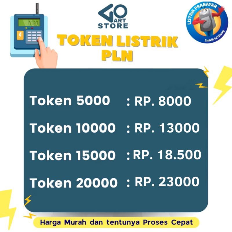 Jual Token Listrik PLN Nominal 5000, 10000, 15000, 20000 | Shopee Indonesia