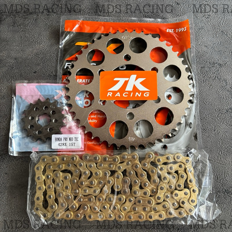 Jual Gear Gir Set 428 TK Racing 428 Cbr150R new, Cbr150R K45N, CB150X, Cbr150R new V4 Gear Tk ...