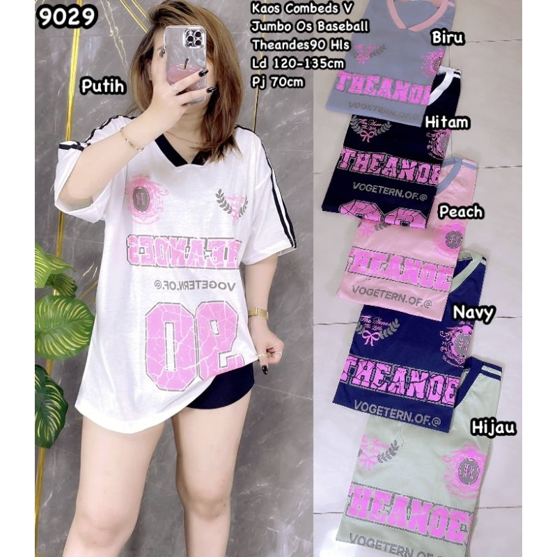 Jual 9029 Kaos V Jumbo Baseball | Shopee Indonesia