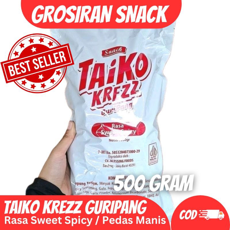 Jual SNACK TAIKO KREZZ GuriPang rasa SWEET SPICY isi 500 GRAM / SNACK ...
