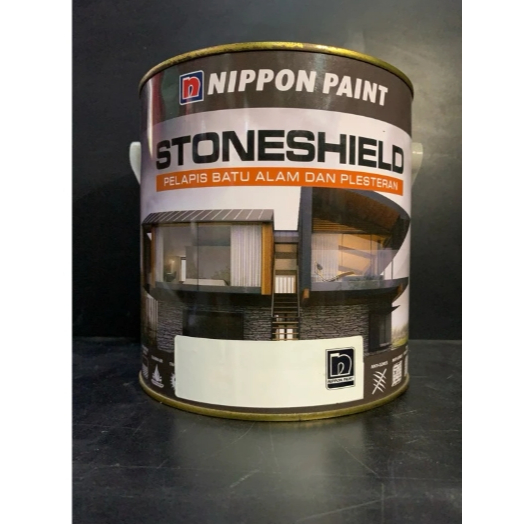 Jual [ 1 KG] CAT BATU ALAM STONESHIELD NIPPON PAINT CLEAR GLOSS BLACK ...