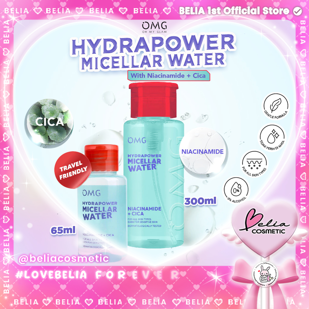 Jual BELIA OMG OH MY GLOW HydraPower Micellar Water 65 300 Ml with ...