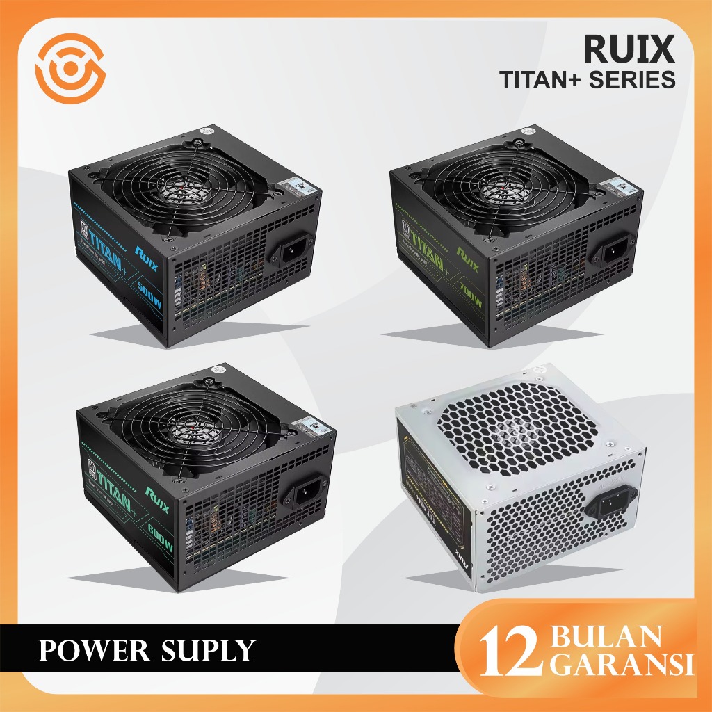 Jual Voc Power Supply PSU RUIX TITAN 450W/600W 80+ Daya Stabil | Shopee ...