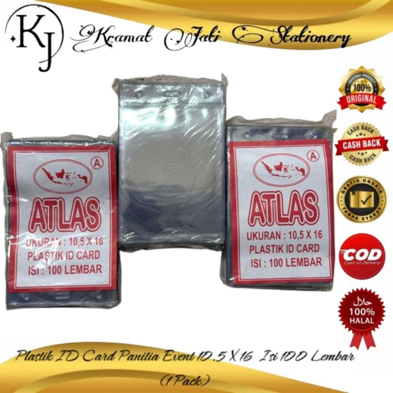 Jual Plastik ID Card Panitia Event 10.5 X 16 Isi 100 Lembar | Shopee ...