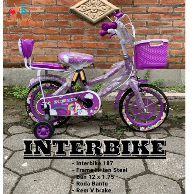 Jual Sepeda Mini ring 12 Interbike | sepeda anak cewek keranjang mini ...