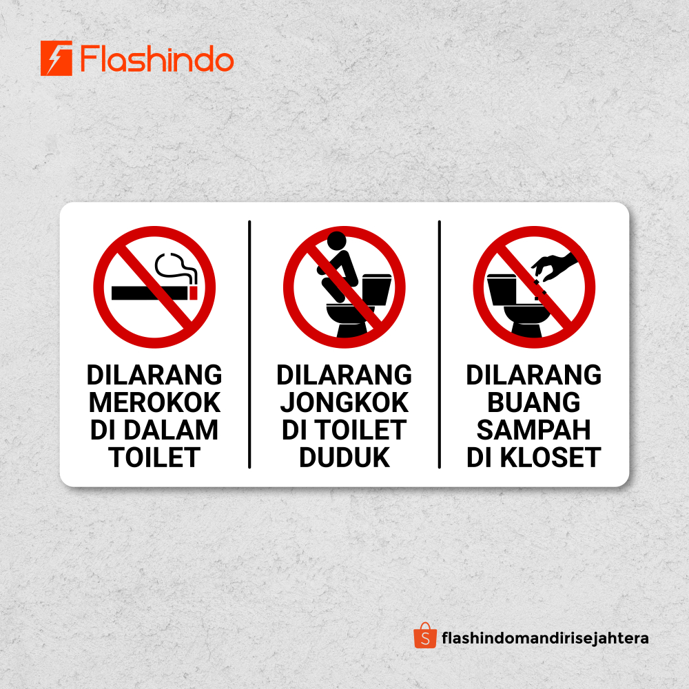 Jual Signboard / Sign Papan Tulisan Akrilik Informasi Aturan & Larangan ...