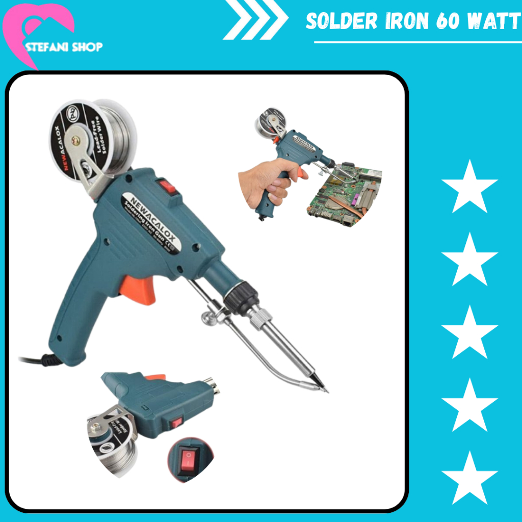 Jual Solder Tembak Listrik Timah Otomatis 60 Watt Iron Automatic 60W ...