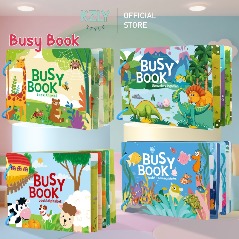 Jual Kzly- New Busy Book dan Velcro Tape Mainan Edukasi Quite Book Buku ...