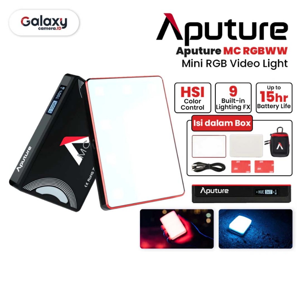 Jual Aputure MC RGBWW LED Light Lampu Video Lighting Aputure Garansi ...