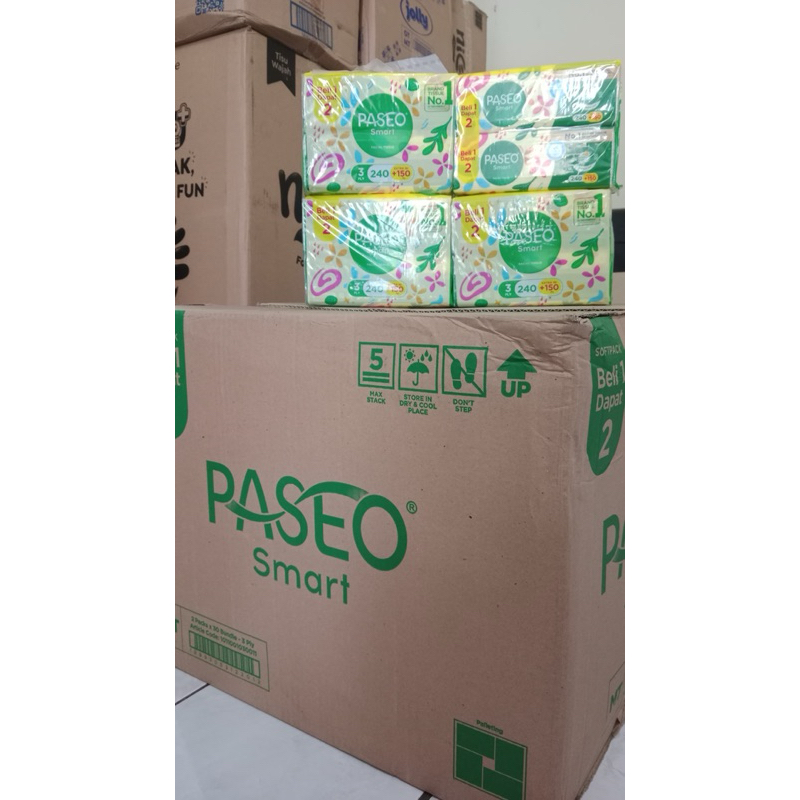 Jual Per Dus Tissue PASEO GO SMART 200s PASEO 200 / 390ply (kemasan ...