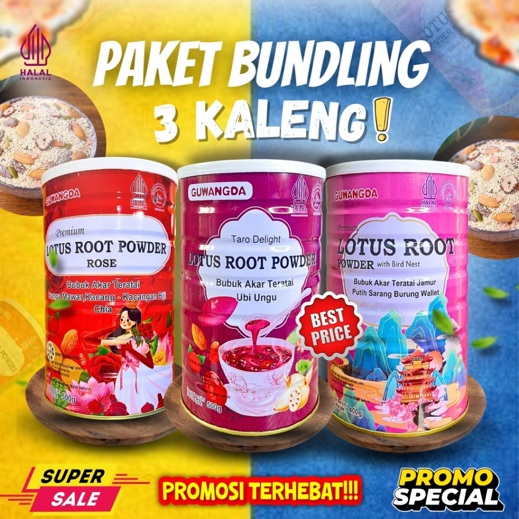 Jual Buy 2 Get 1 Oufen Lotus Root Powder Akar Teratai/Bubur Lotus ...