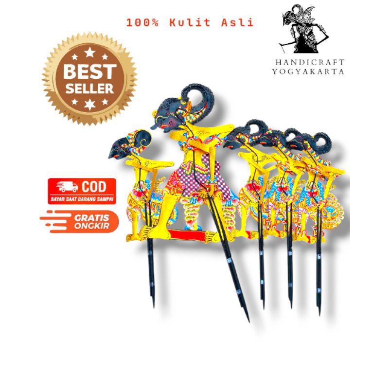 Jual Wayang Kulit Sapi Pandawa Lima Komplit 5 tokoh | Shopee Indonesia