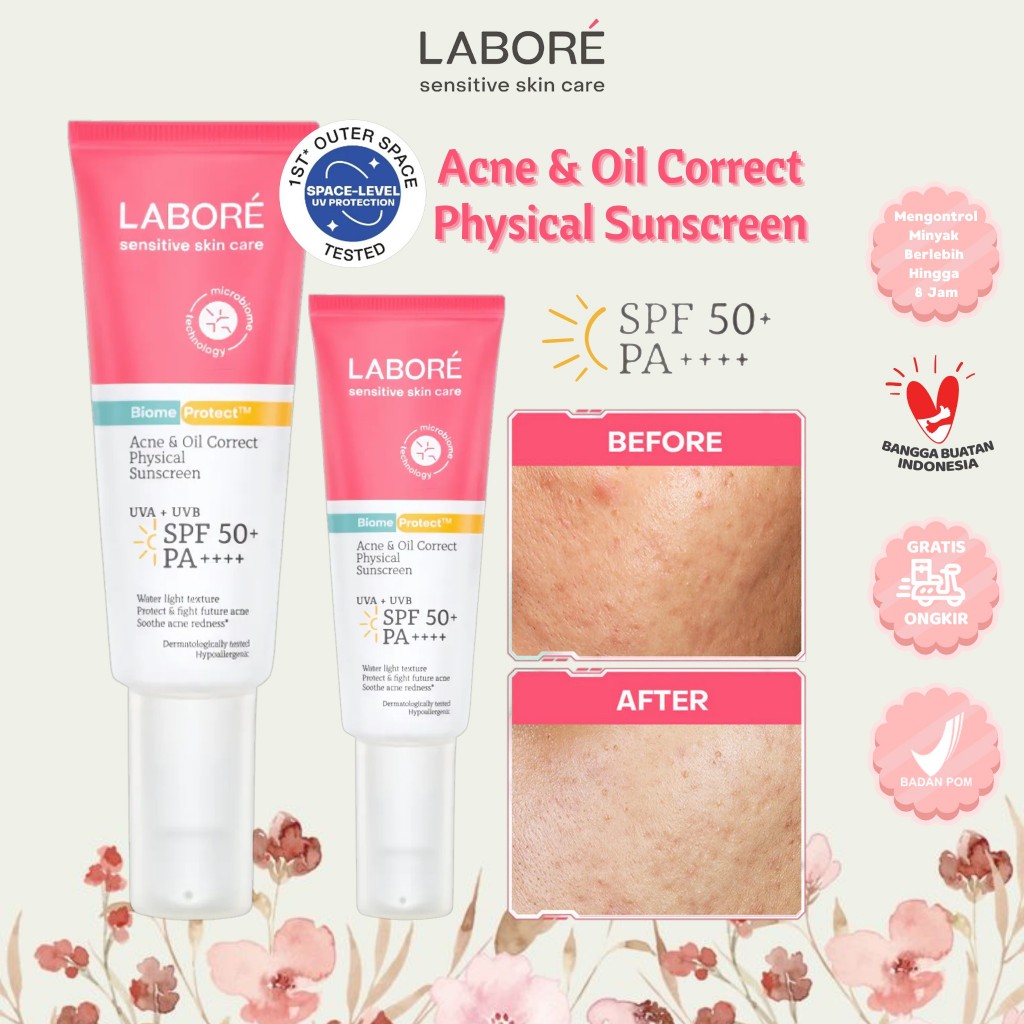 Jual LABORE Acne & Oil Correct Physical Sunscreen SPF50+ PA++++ 40ml ...