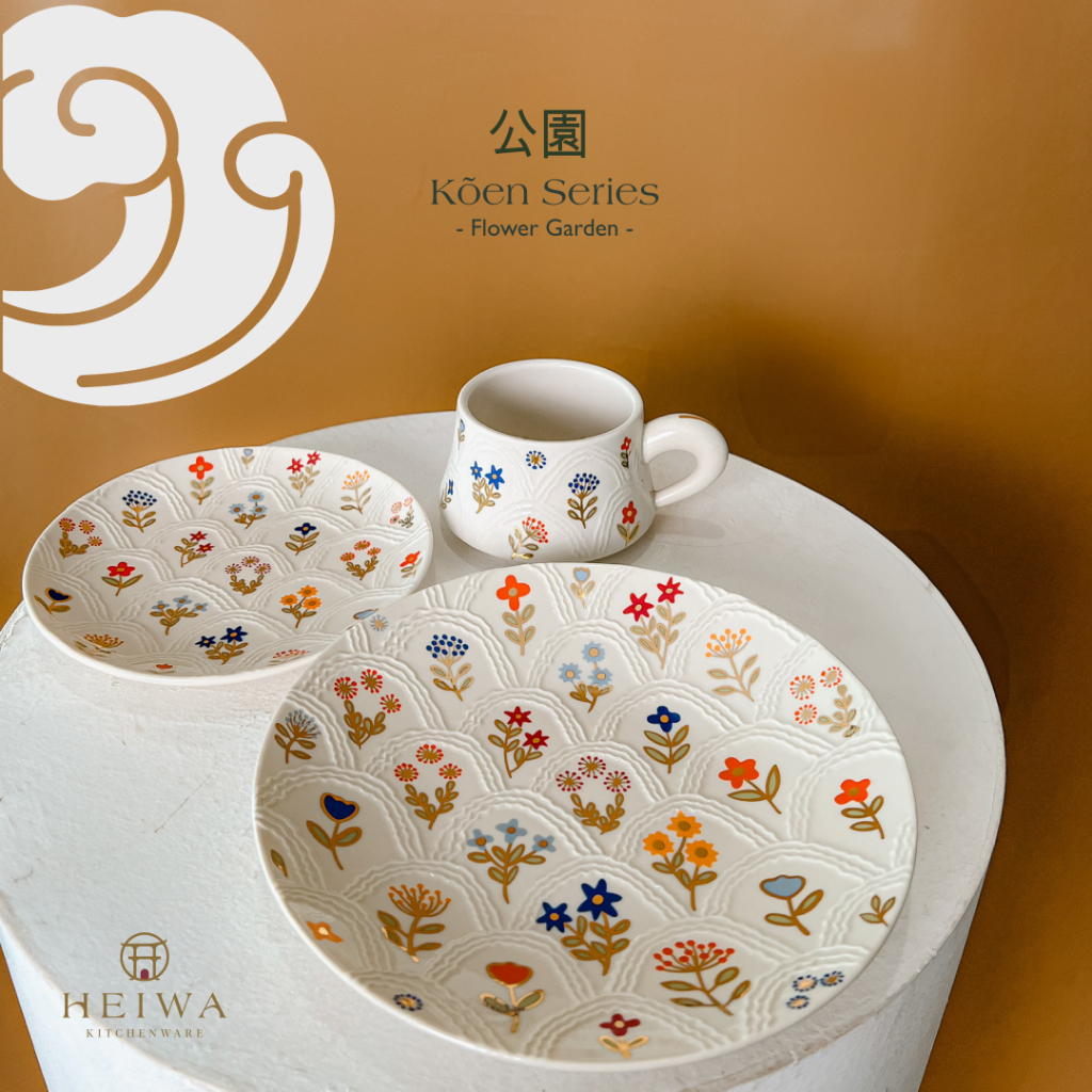 Jual Koen Series - TABLEWARE SET FLORAL AESTHETIC GELAS TEH KOPI MATCHA ...