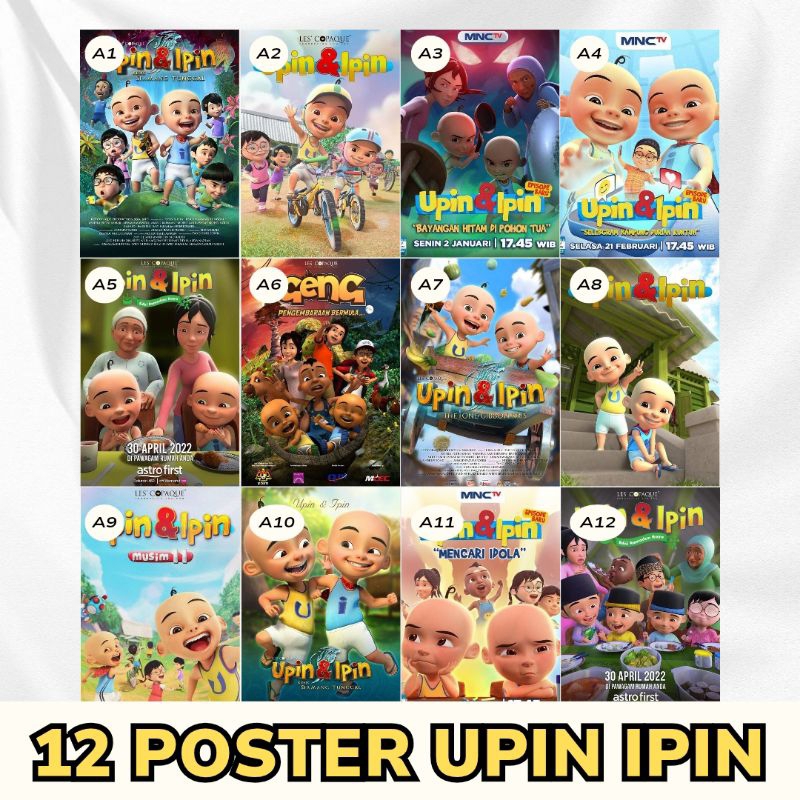 Jual PAKET POSTER UPIN IPIN DISINI - ISI 12 GAMBAR | Shopee Indonesia