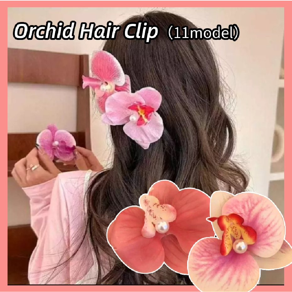 Jual 10pcs→40%discount】 Orchid Hair Clip / GIA Jepitan Rambut Bunga ...