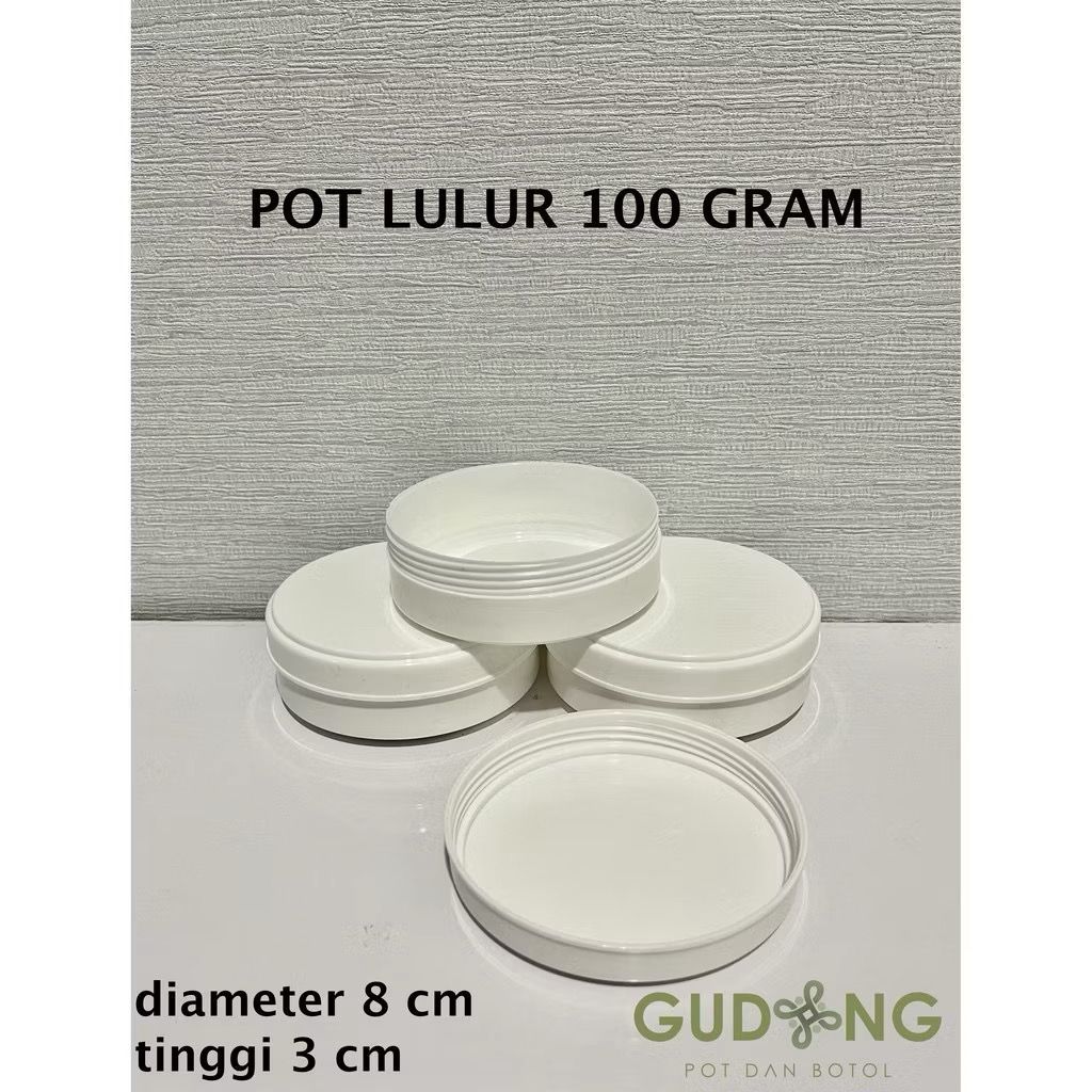 Jual Pot Lulur 100 Gram / Pot Pomade / Wadah Lulur / Pot Salep Cream ...