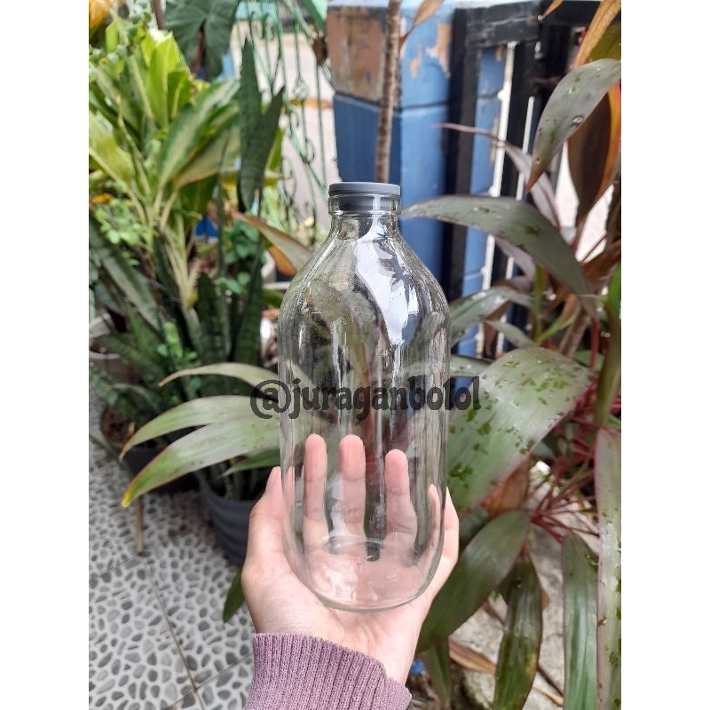 Jual Botol Kaca 100ml 250ml 500ml 1000ml/botol jus/botol jamu/botol asi ...