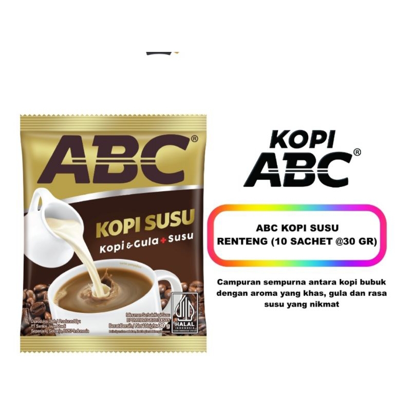 Jual KOPI ABC SUSU RENCENG/KOPI ABC SUSU SACHET ISI 10 PCS | Shopee Indonesia