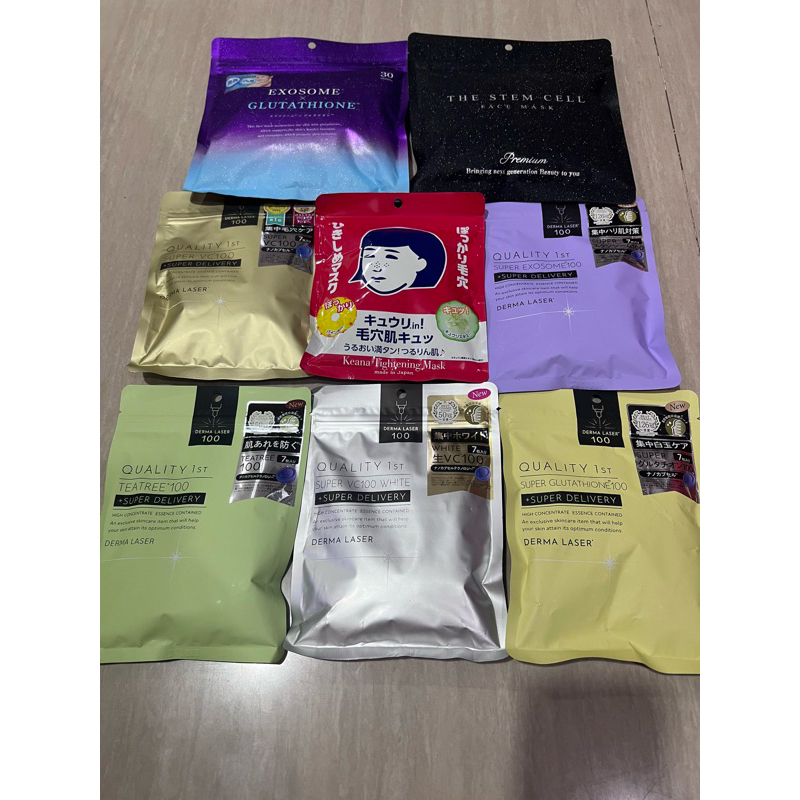 Jual Derma Laser Super VC100+ Glutathione Face Mask Masker wajah Japan Original/Derma Laser ...