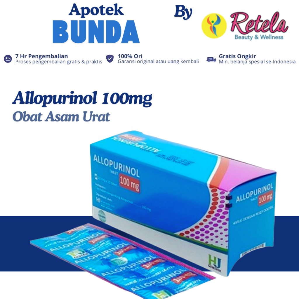 Jual ALLOPURINOL 100MG 1 BOX 10 STRIP | Shopee Indonesia