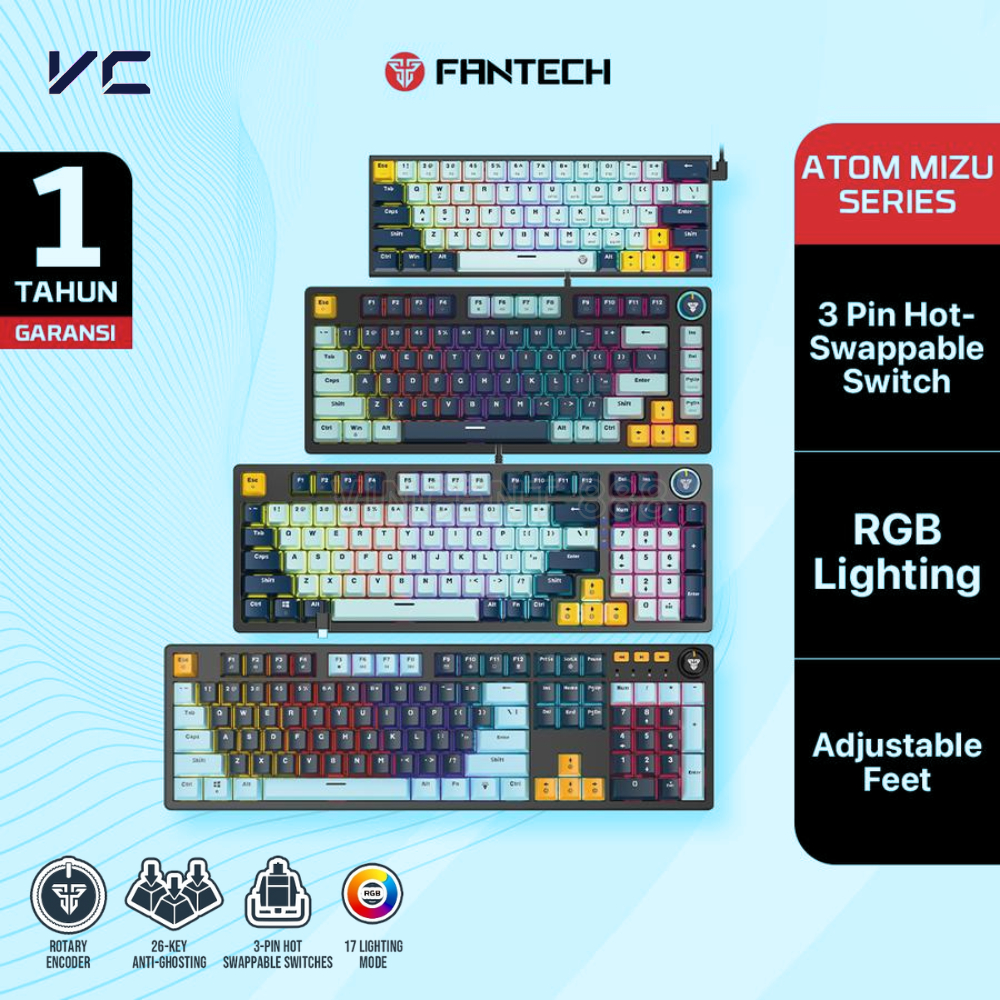 Jual Fantech ATOM 63 81 96 107S MIZU Edition MK874 MK875 MK890 MK893S V2 Layout 60% 75% 95% 104% ...