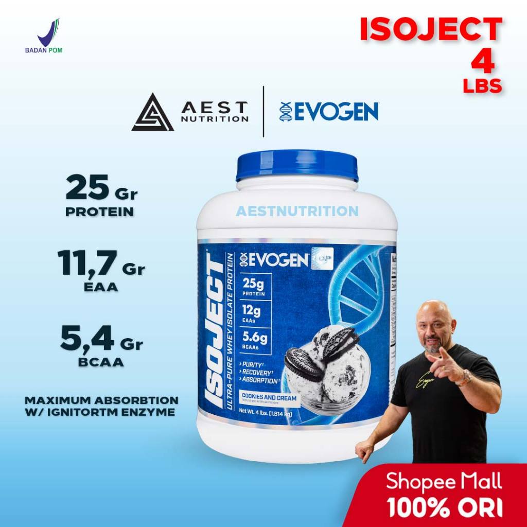 Jual Evogen Isoject 4 lbs 1,81 kg - Susu Whey Protein Isolate | Shopee Indonesia