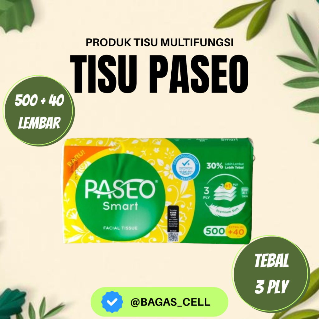 Jual (BARU BISA COD) TISU PASEO SMART 540 Lembar 3 PLY | Shopee Indonesia