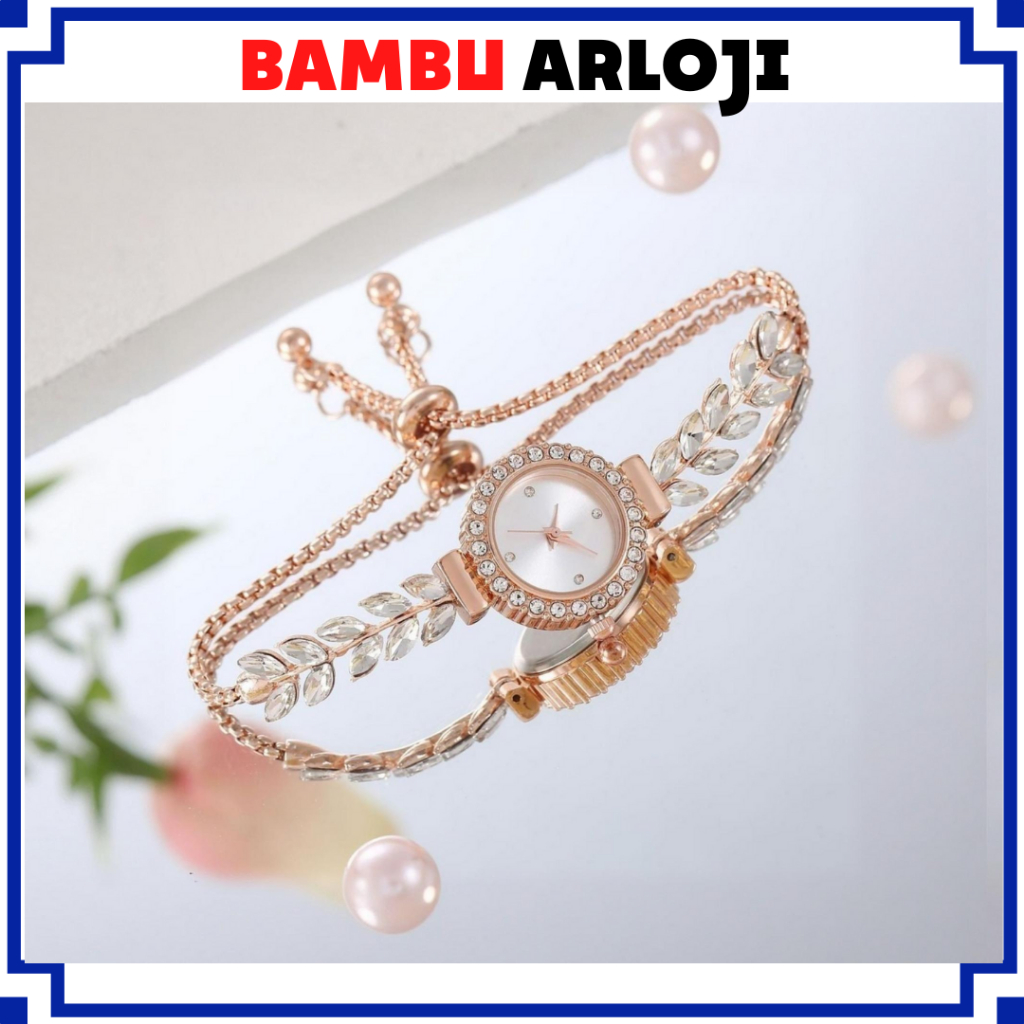 Jual BAJ Jam Tangan Serut Mewah Gelang Serut Wanita Analog Quartz ...