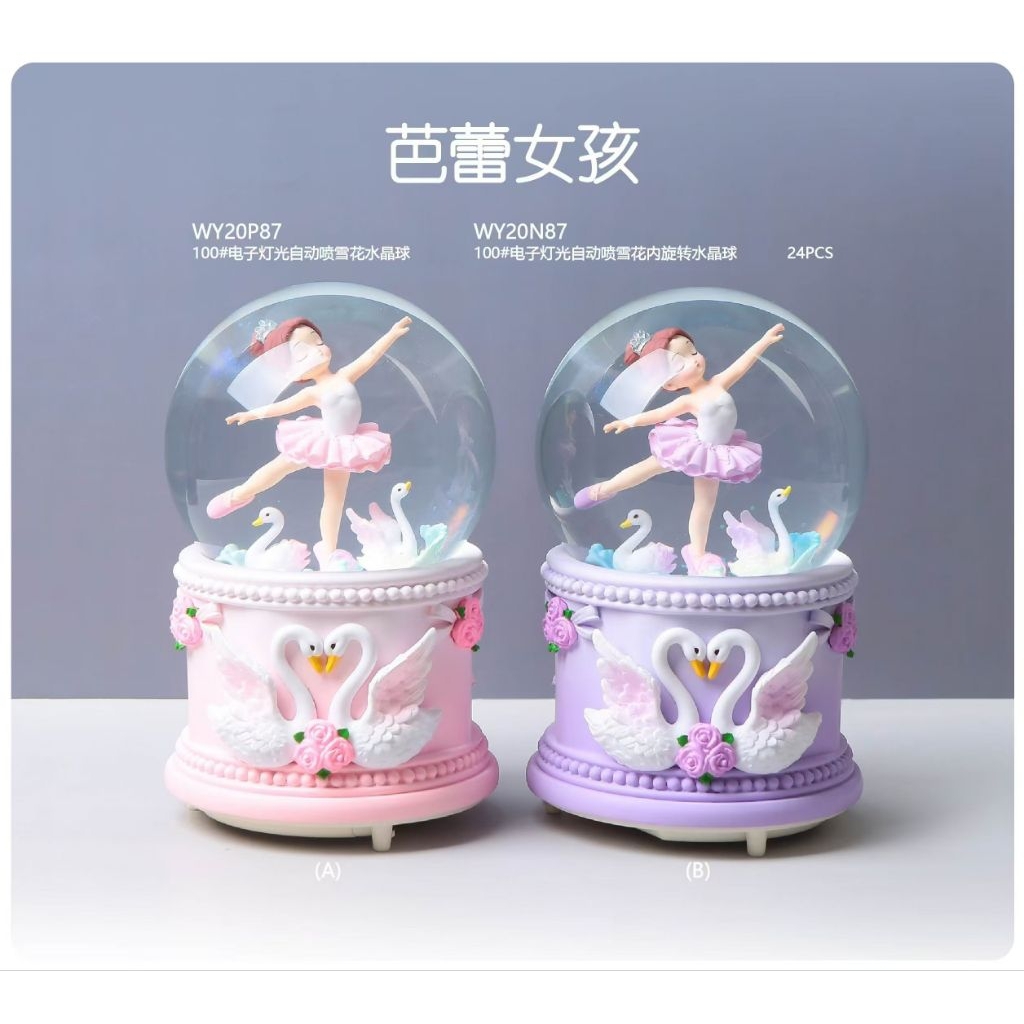 Jual Kotak musik bola kristal salju otomatis jumbo/ music box romantis ...