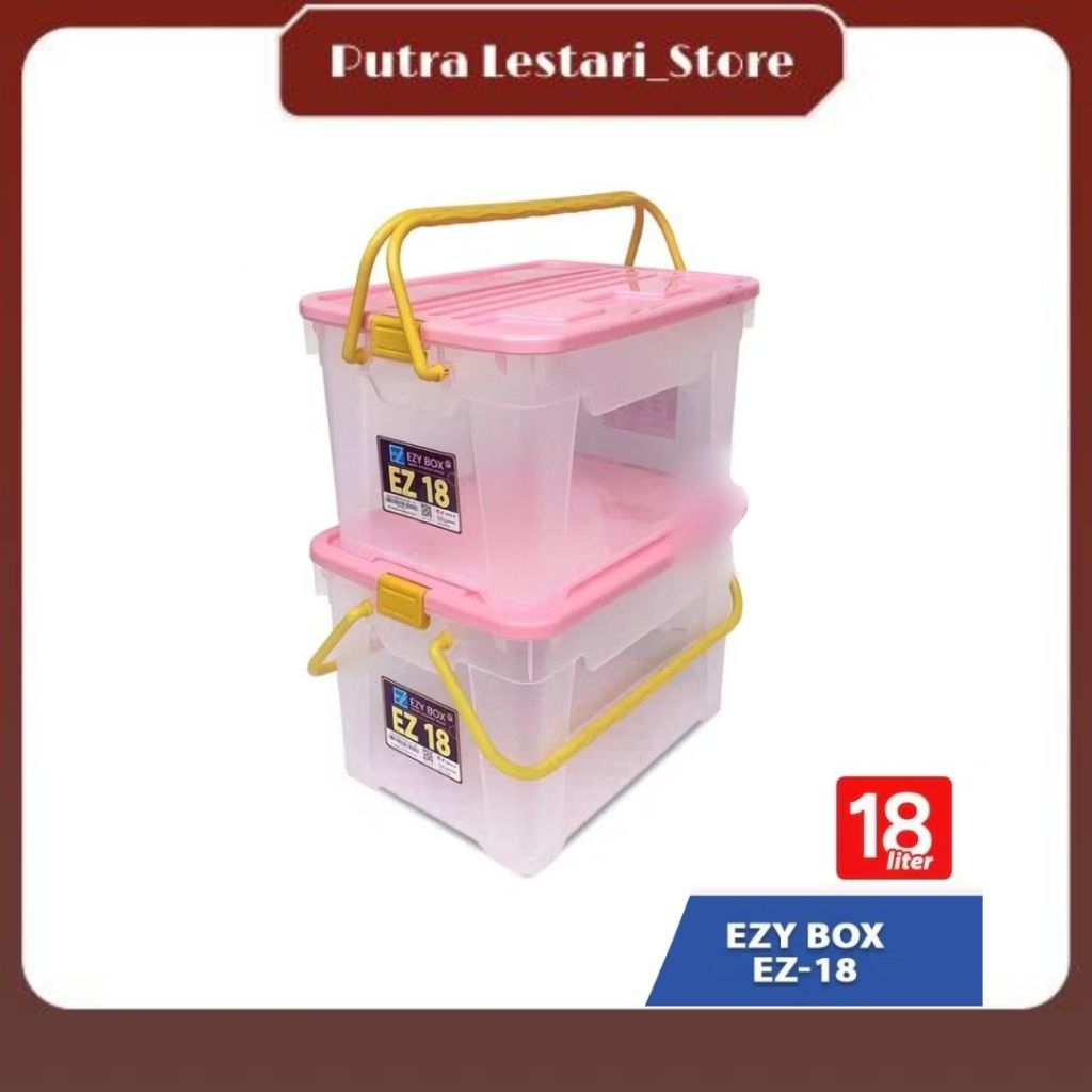 Jual Box Container EZY BOX 18 L / Storage Box 18 Liter Kotak Penyimpanan Serbaguna | Shopee ...