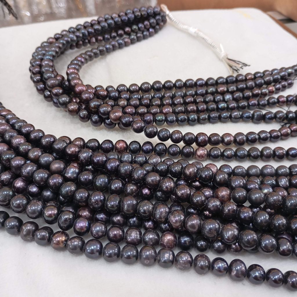 Jual mutiara air tawar super warna hitam setelan perhiasan gelang ...