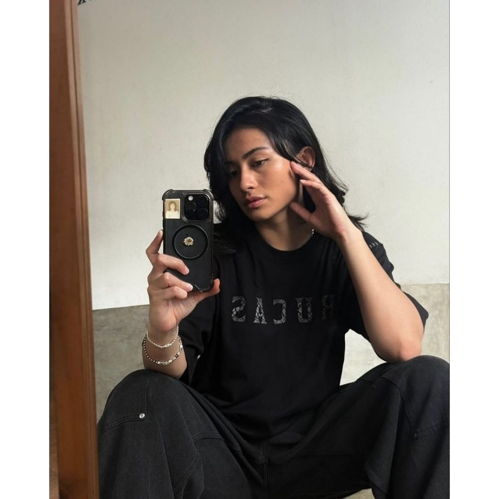 Jual Rucas The Intial Python Texture T-shirt Long Sleeve Polo Intial ...