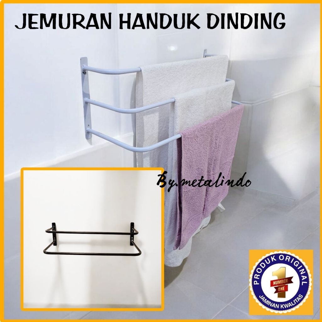Jual Jemuran Handuk Tempel Dinding Rak Handuk Kamar Mandi Jemuran ...