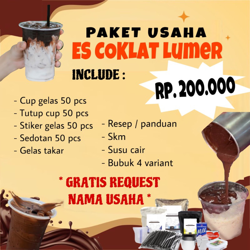 Jual PAKET USAHA ES NYOKLAT | Shopee Indonesia