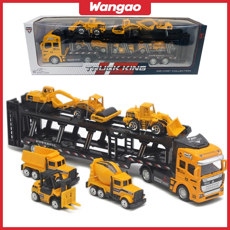 Jual WANGAO [6 IN 1] Pull Back Paduan Kendaraan Truck Container Tuck ...