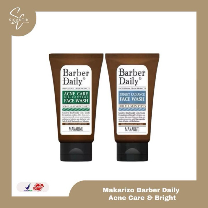 Jual MAKARIZO BARBER DAILY ACNE CARE & OIL CONTROL FACE WASH 100 ML ...
