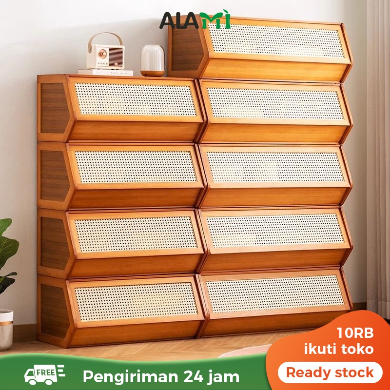 Jual Rak Penyimpanan kayu lemari pajangan Rak Kantor Lemari Buku Dapur ...
