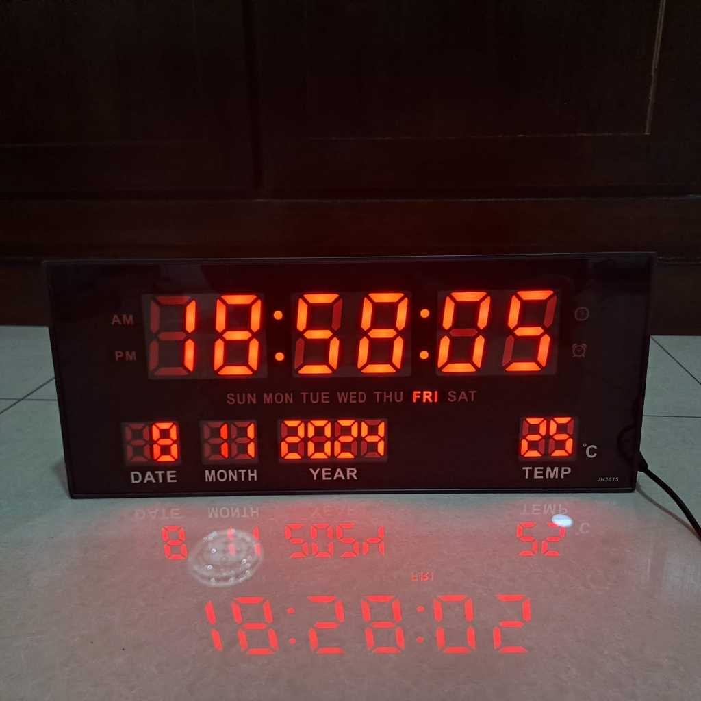 Jual JAM DINDING DIGITAL LED 3615 LED MERAH | Shopee Indonesia