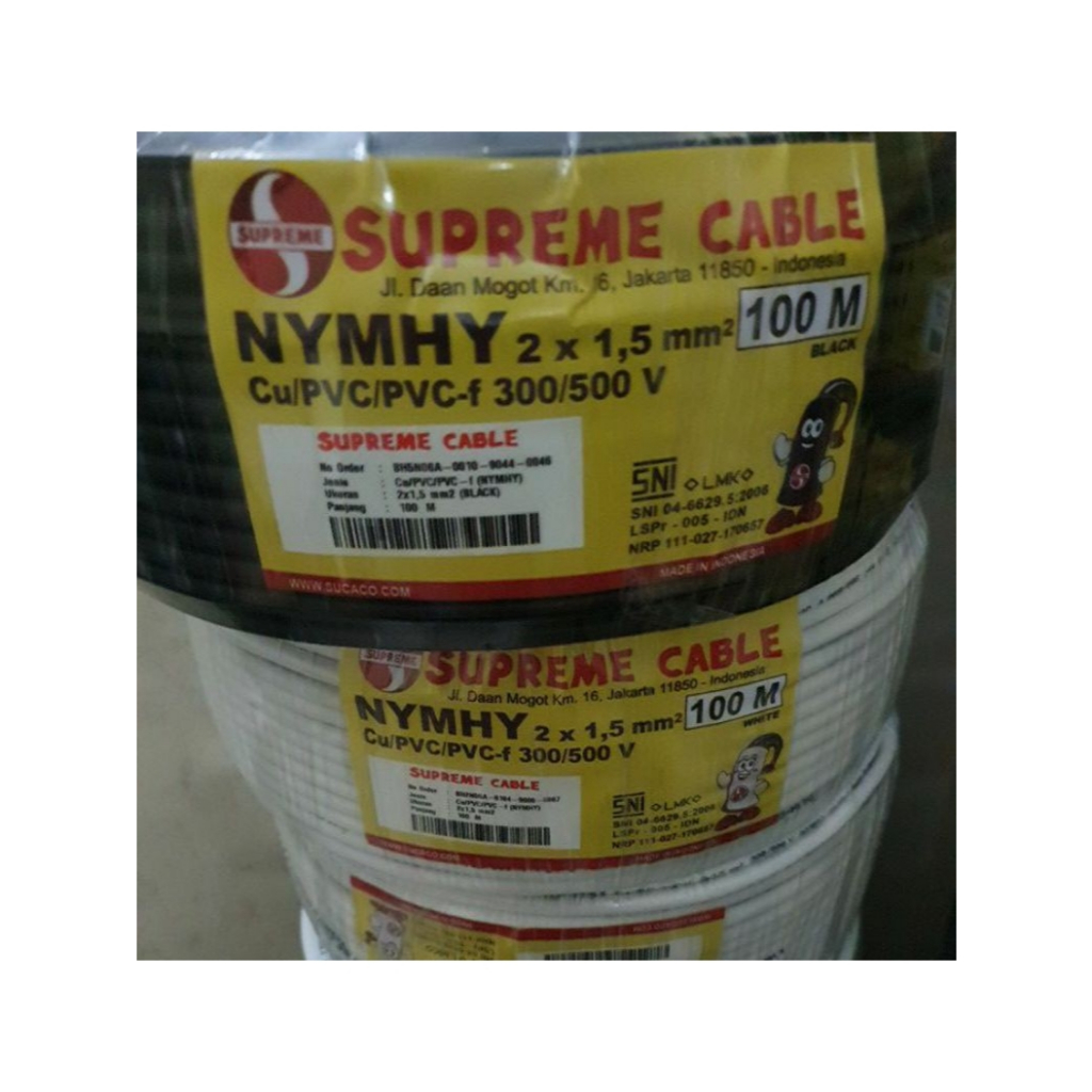 Jual KABEL NYYHY NYMHY NYY NYM HY 2X1,5 SERABUT SUPREME ECERAN / Kabel supreme 2x1 5 POTONGAN ...