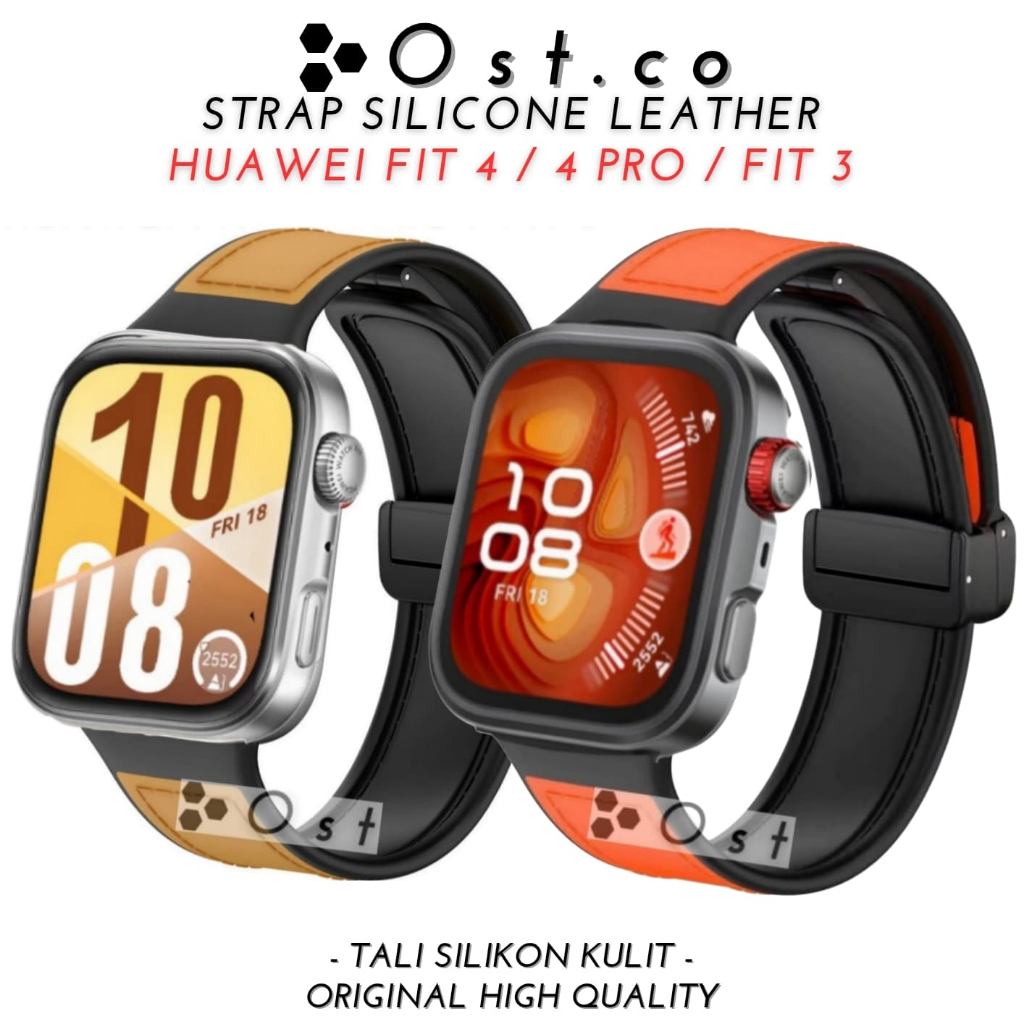 Jual Strap Kulit Huawei Watch Fit 3 / Fit 4 / Fit 4 PRO Silicone ...