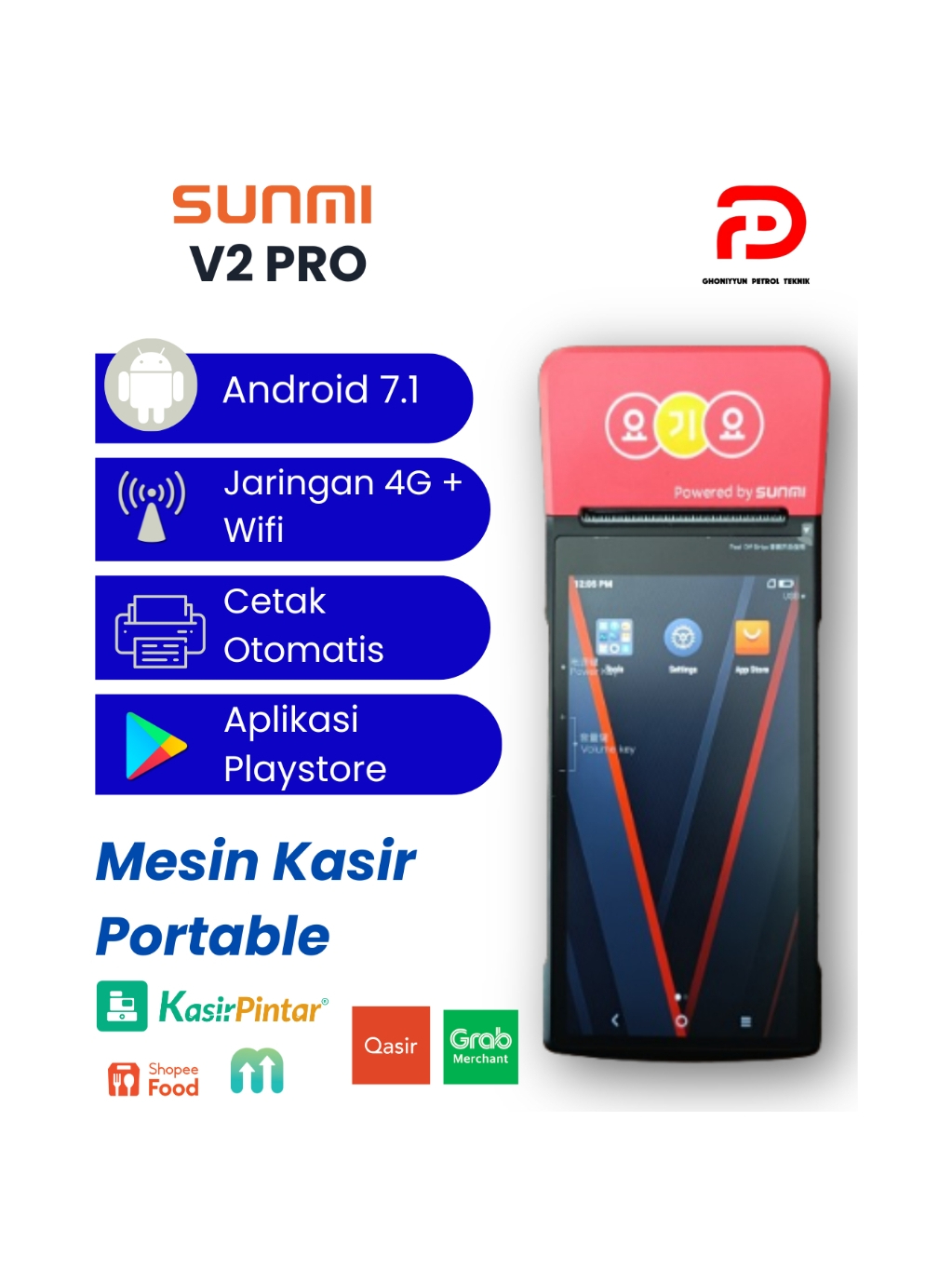 Jual Mesin Kasir Android Printer Scanner Sunmi V2 PRO | Shopee Indonesia